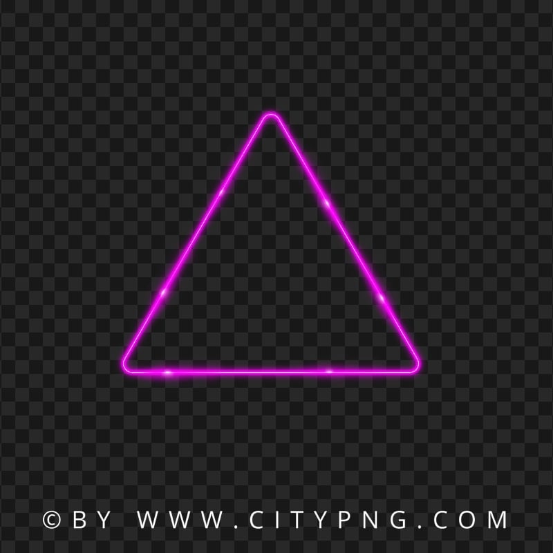 Pink Neon Glowing Triangle With Flare Effect HD PNG | Citypng
