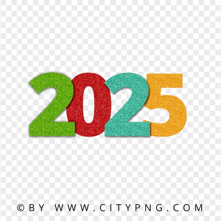 2025 Yellow Text Numbers HD Transparent PNG | Citypng