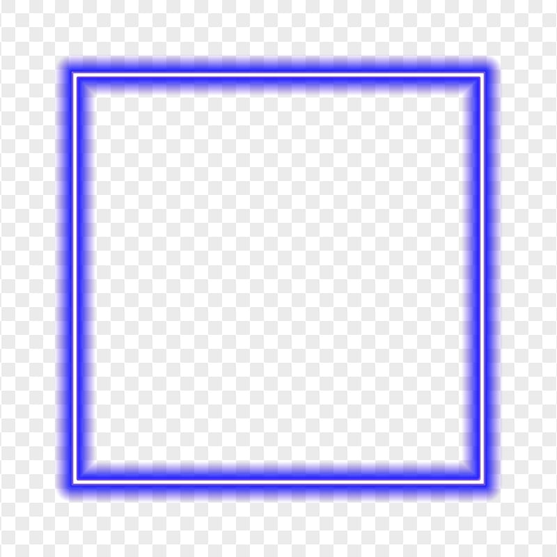 HD Blue Neon Border Frame PNG | Citypng