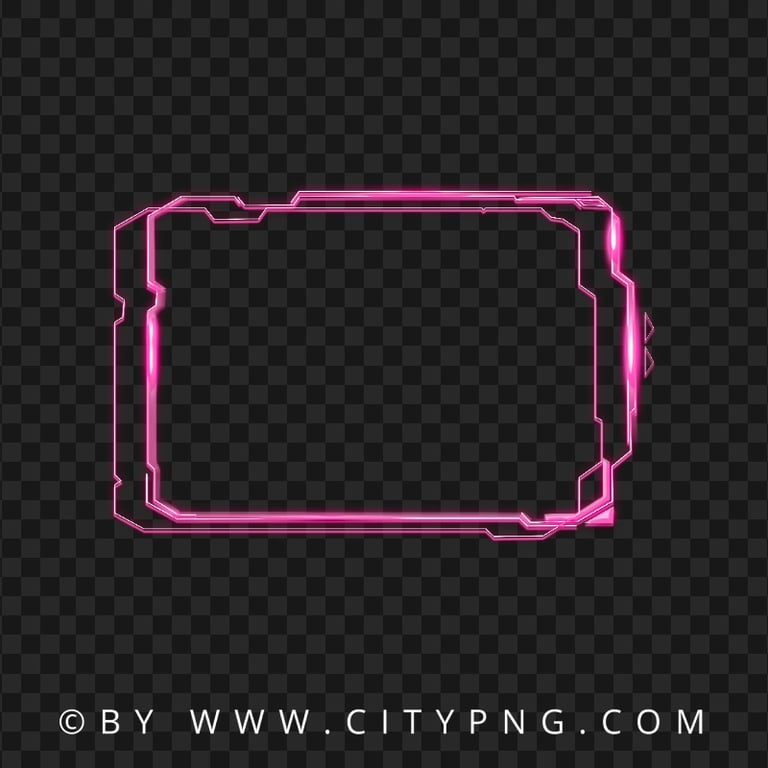 HD White Neon Frame Transparent Background | Citypng