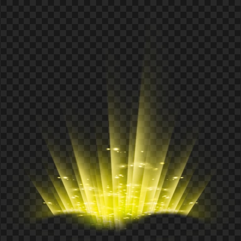Glowing Yellow Rays Effect Transparent PNG | Citypng