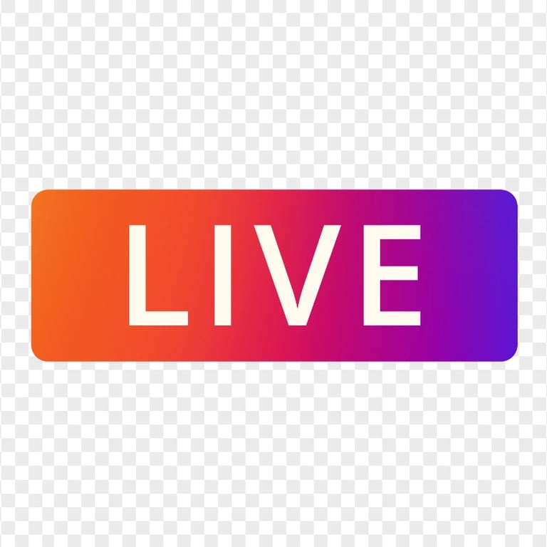HD White Outline Instagram Live Button PNG | Citypng