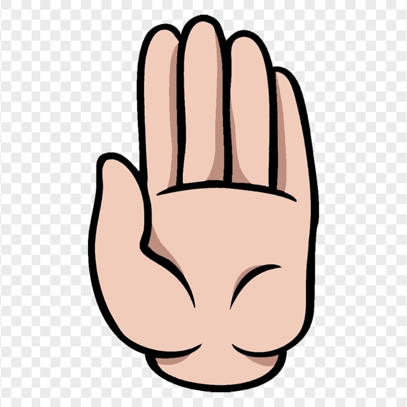 HD Stop Hand Cartoon Character PNG | Citypng