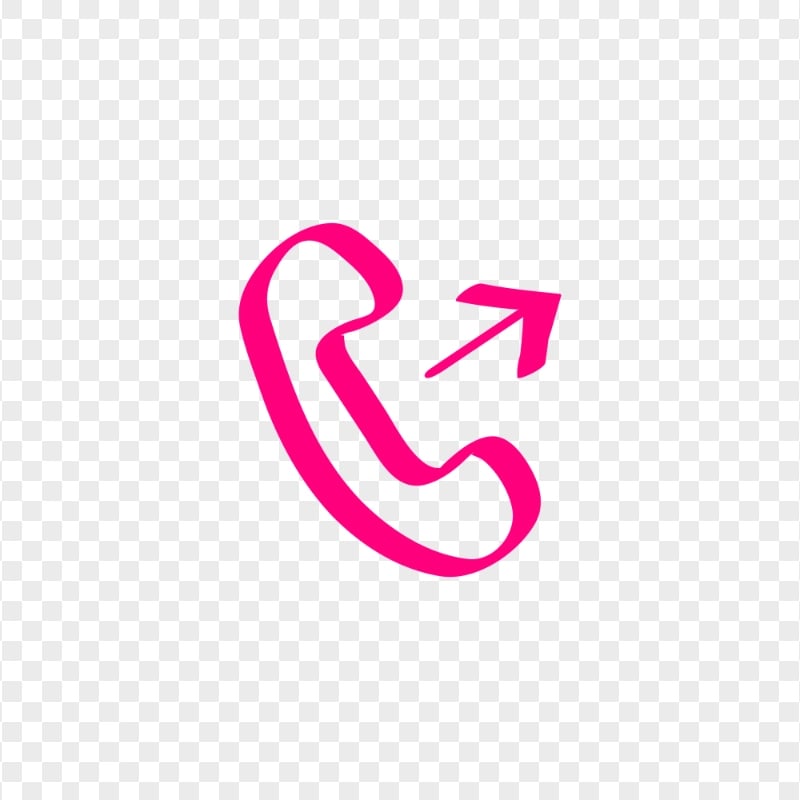 HD Pink Hand Draw Call Phone Icon Transparent PNG | Citypng