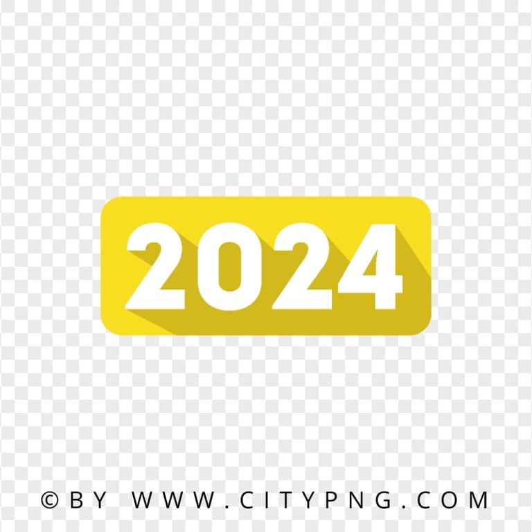 Yellow Creative 2024 Flat Design Style PNG HD | Citypng