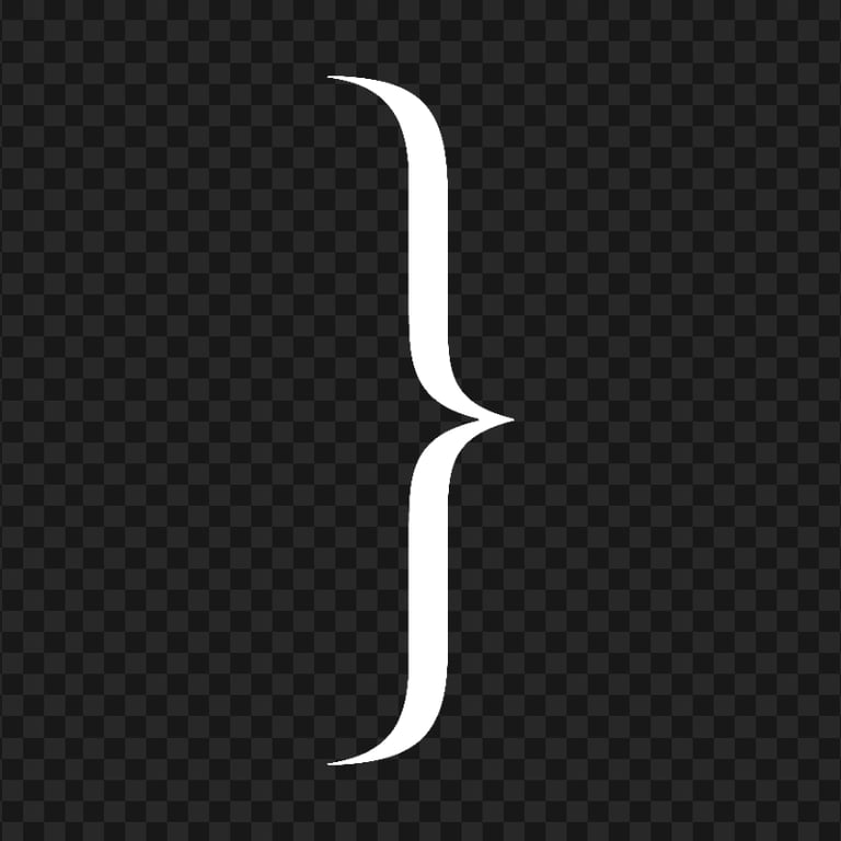 Right Bracket White Symbol Icon PNG Image | Citypng
