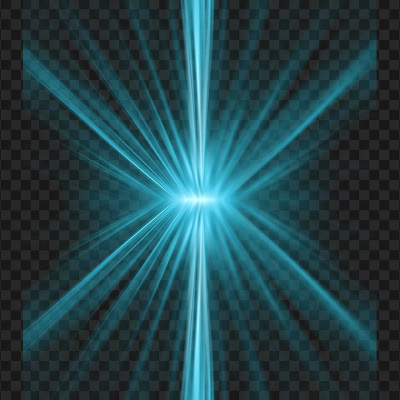 Transparent HD Blue Glow Light Rays Background | Citypng
