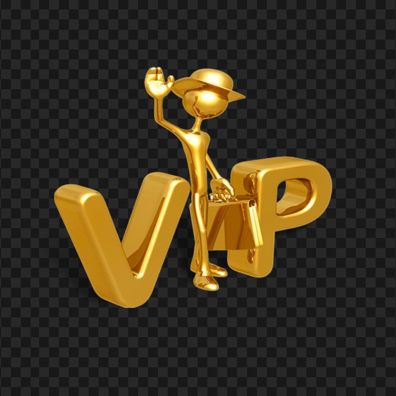 VIP Gold 3D Metal Design PNG | Citypng