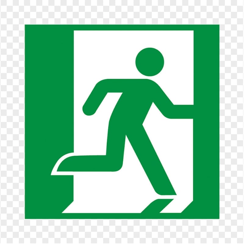 HD Exit Sign Emergency Safety PNG | Citypng