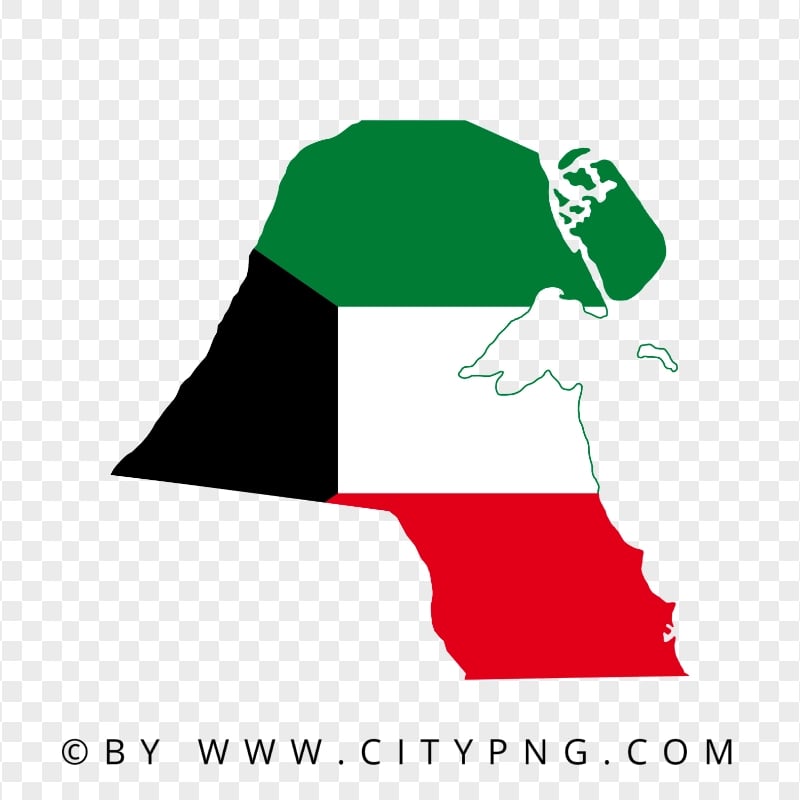 Kuwait Flag Map PNG Image | Citypng