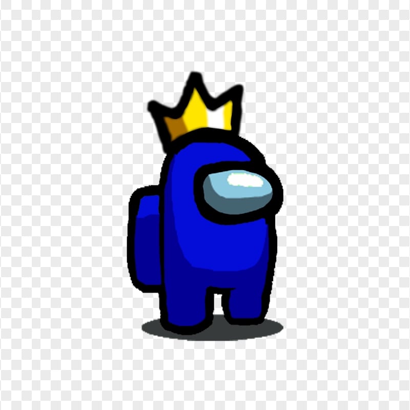 HD Among Us Blue Crewmate Character With Crown Hat PNG | Citypng