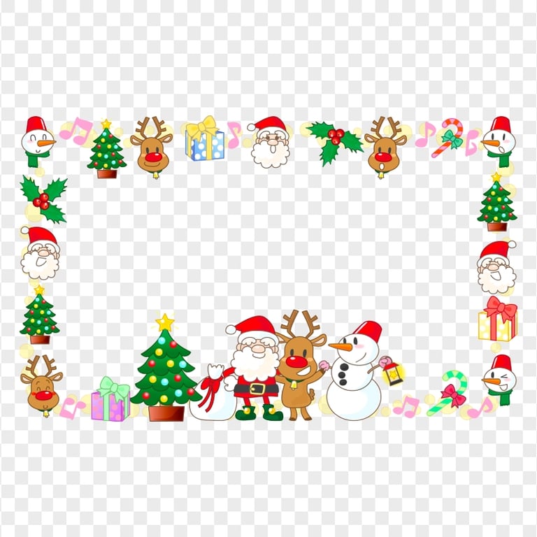 Clipart Christmas Items Decoration Frame PNG | Citypng
