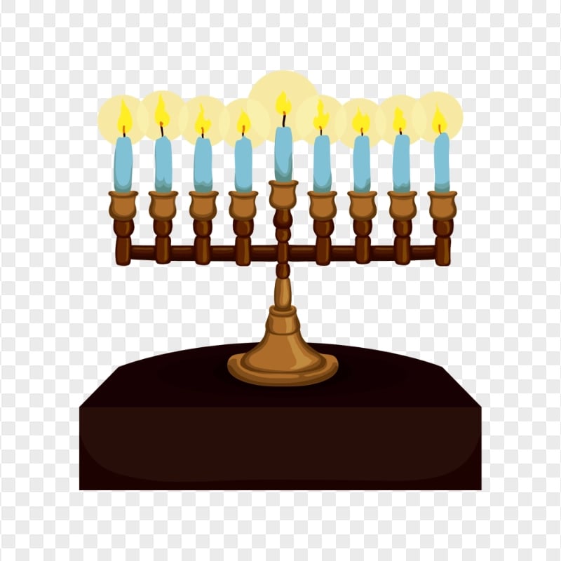 Cartoon Hanukkah Menorah Candles PNG | Citypng