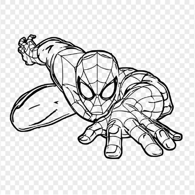 Spiderman Logo Outline