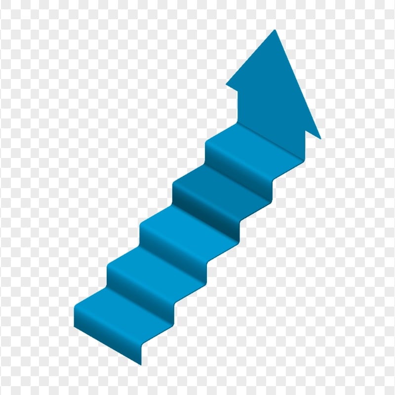 HD Blue Up Stairs Arrow PNG | Citypng