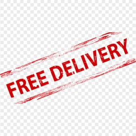 Red Round Free Delivery Stamp | Citypng