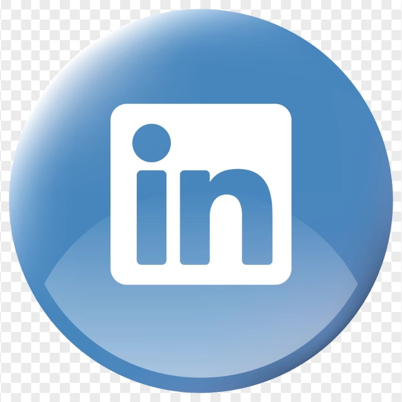 HD Linkedin Round Aesthetic Blue icon Transparent Background | Citypng