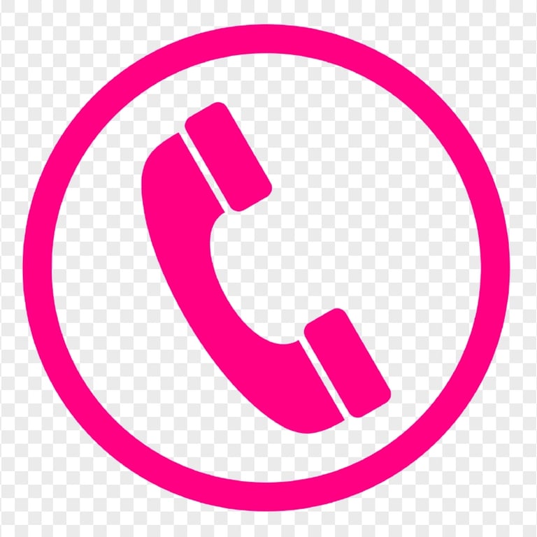 HD Pink Round Circle Phone Icon PNG | Citypng