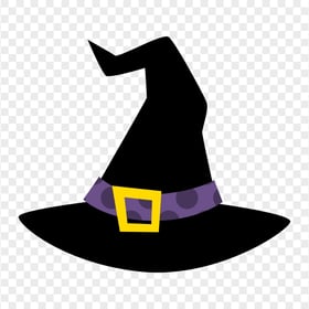 HD Black & Orange Witch Hat Vector Cartoon Clipart Halloween PNG | Citypng