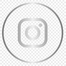 HD Silver Glitter Round Instagram Logo Icon PNG | Citypng