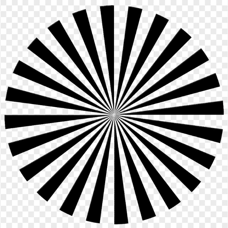 Abstract Black Rays Sunburst Circle Transparent PNG | Citypng