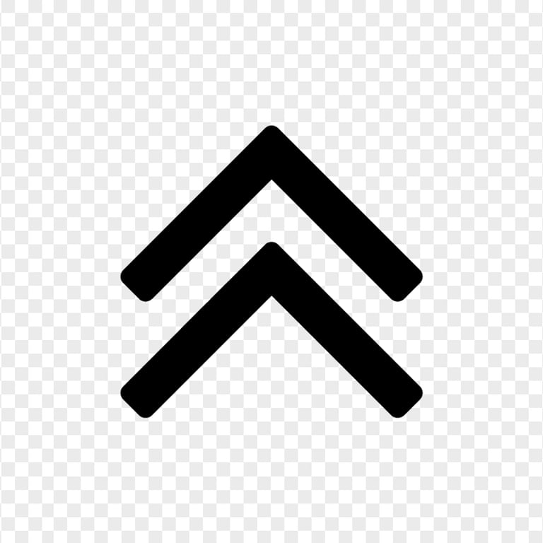 HD Black Double Arrow To Up Icon Transparent PNG | Citypng