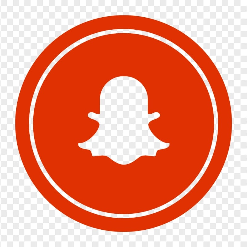 HD Circular Round Red Snapchat Logo Icon PNG Image | Citypng