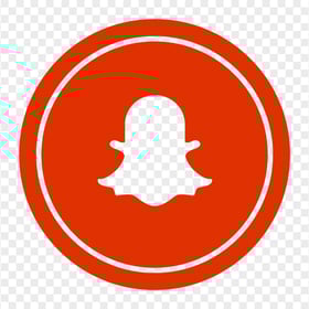HD Red Snapchat Ghost Silhouette Logo Icon PNG Image | Citypng