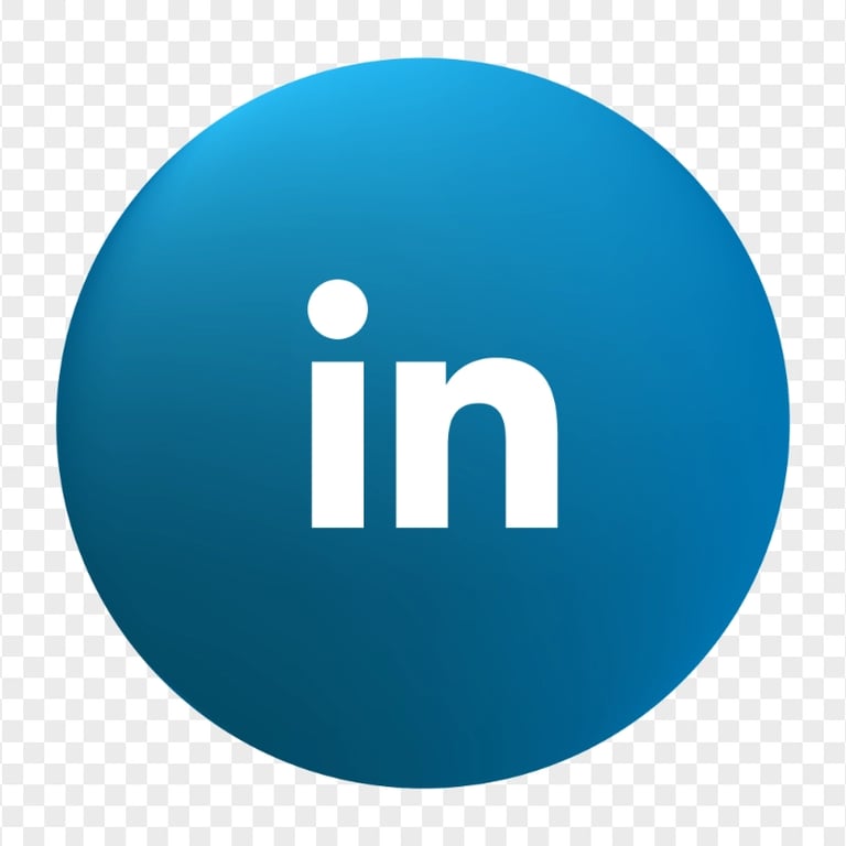 HD Round Linkedin Blue Logo Icon Transparent Background | Citypng