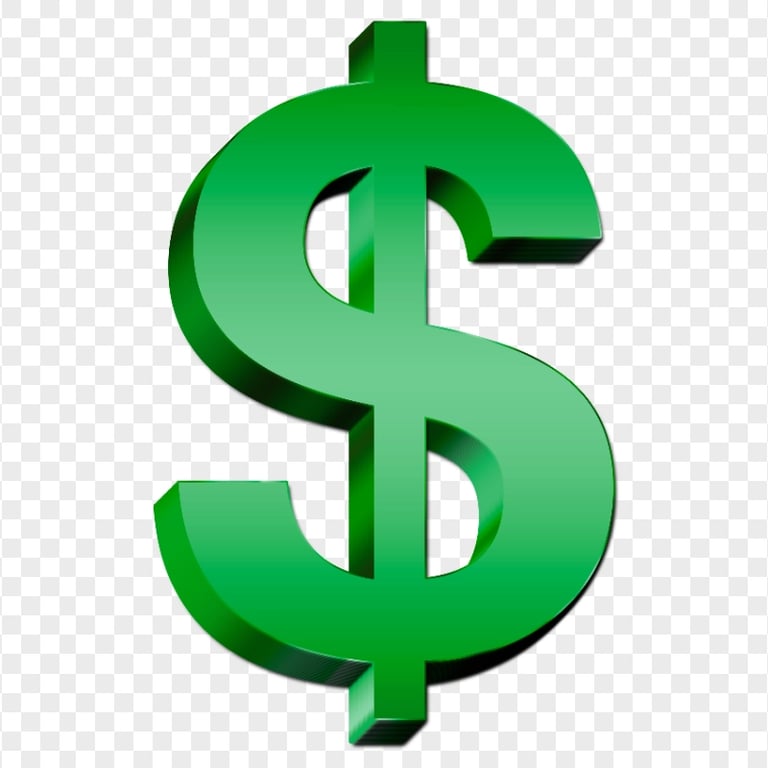 Gold Dollar 3D Logo Sign HD PNG | Citypng