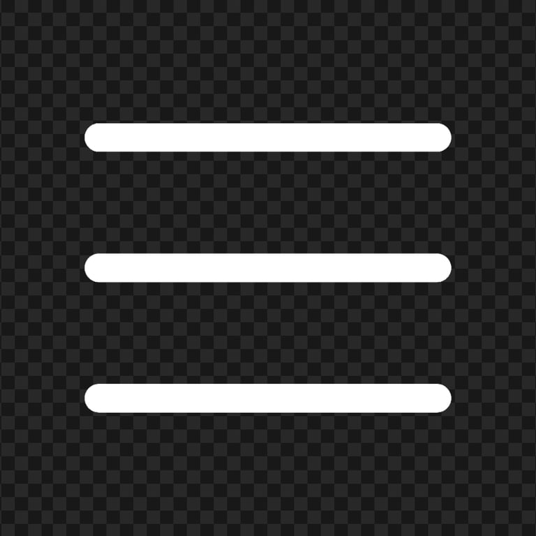 Transparent HD White Menu Burger Icon | Citypng