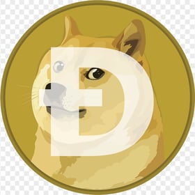 HD Dogecoin Golden Text Logo PNG | Citypng