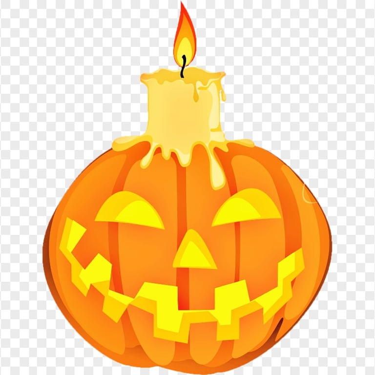 Halloween Pumpkin With Candle Illustration PNG IMG | Citypng