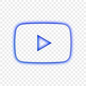 HD White & Red Neon Round Youtube YT Sign Symbol PNG | Citypng