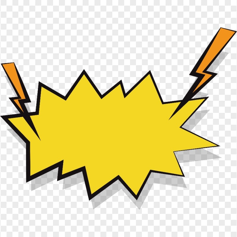 Download Comic Yellow Speech Bubble PNG | Citypng