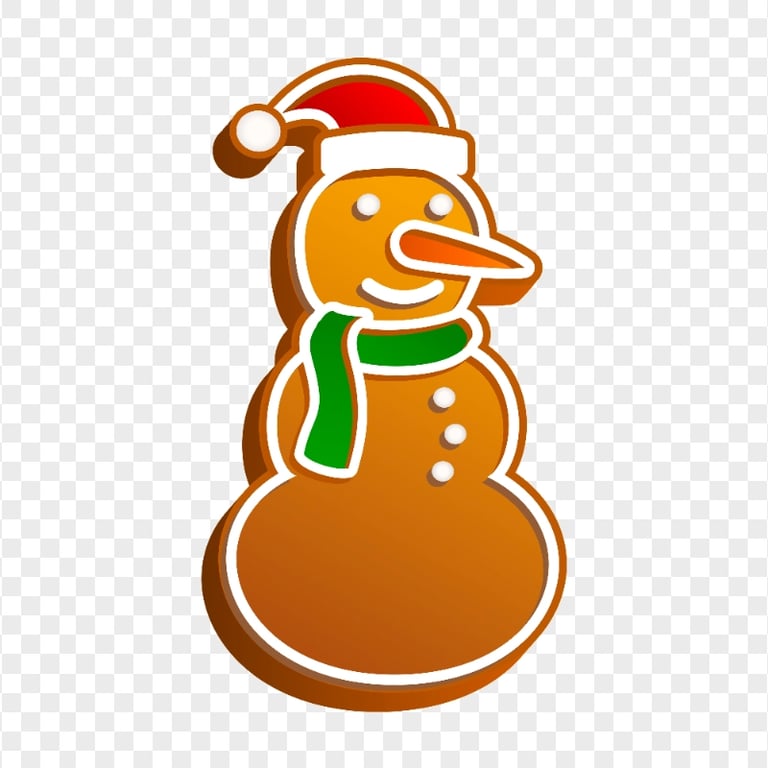 HD Cartoon Christmas Snowman Gingerbread Man PNG | Citypng