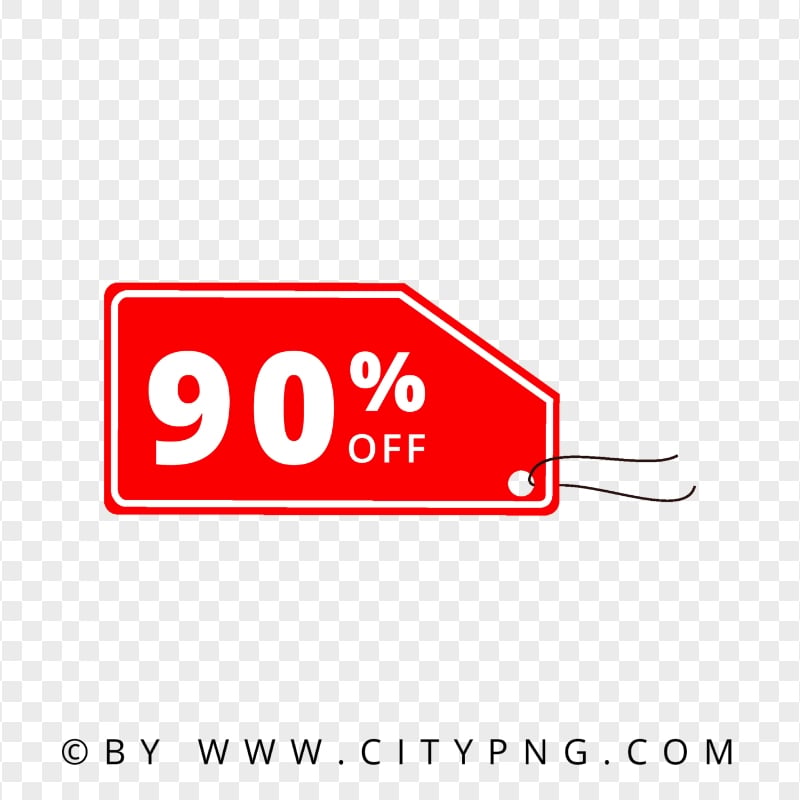 90% Off Tag Red Label Sign Logo PNG | Citypng