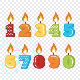HD Birthday Numbers Candles Transparent PNG | Citypng