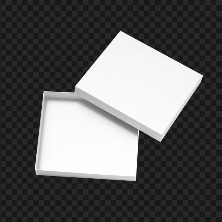 Open White Empty Gift Box Mockup HD PNG | Citypng