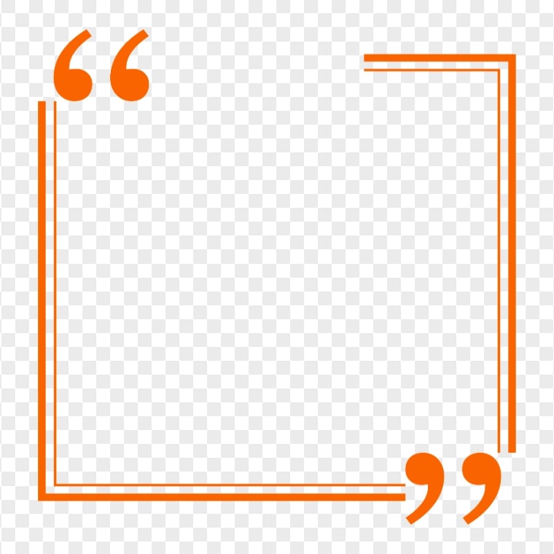 Quote Square Vector Orange Frame Transparent PNG | Citypng