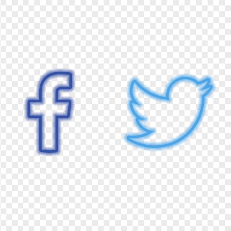HD Facebook Instagram Neon Glowing Logos Icons PNG | Citypng