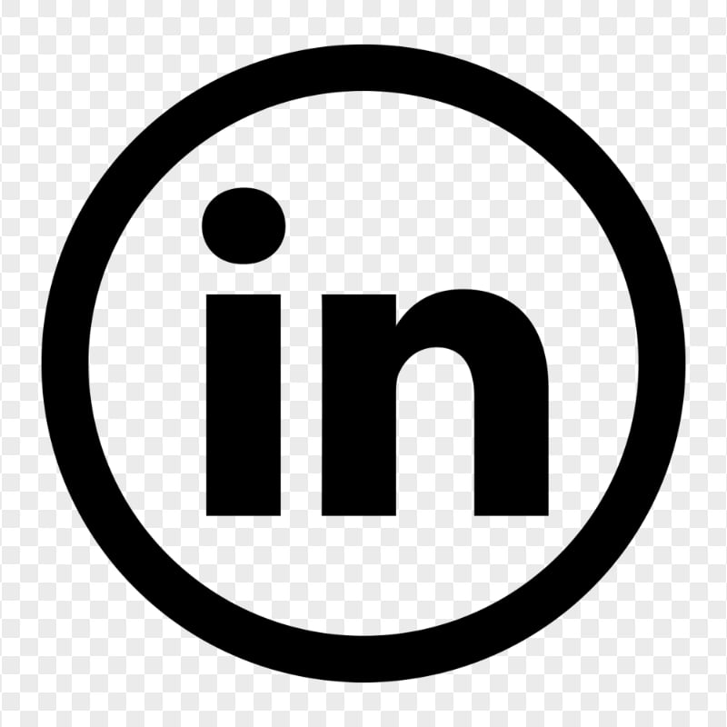 Linkedin Icon Black Background
