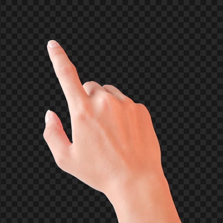 Left Hand Finger Click Transparent Background | Citypng