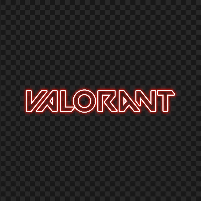 HD Valorant Light Red Neon Text Logo PNG | Citypng