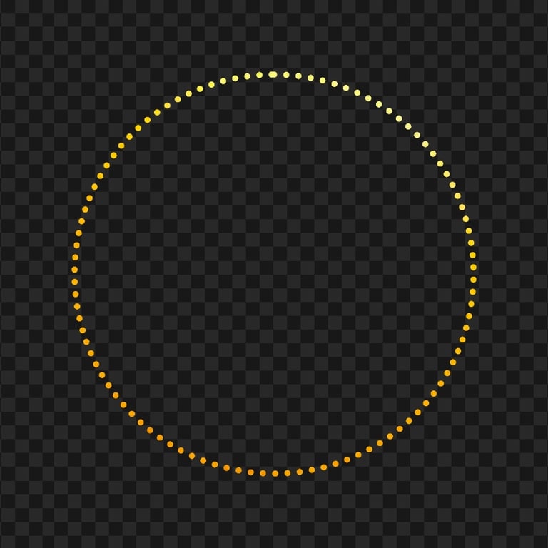 Dotted Gold Circle Transparent Background | Citypng