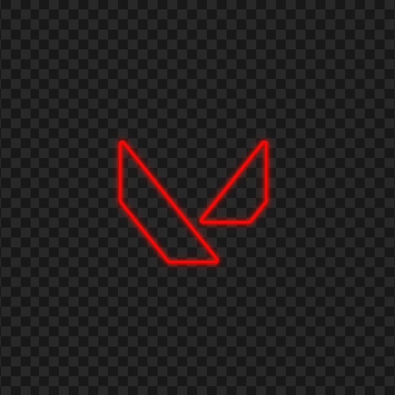 HD Valorant Red Neon Symbol Sign Logo PNG | Citypng