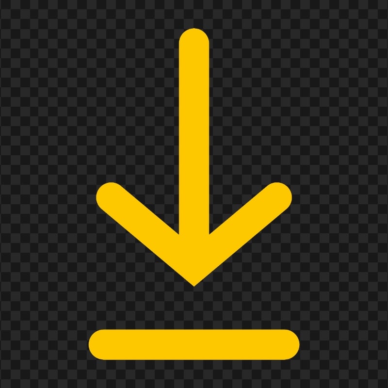HD PNG Download Down Arrow Yellow Symbol Sign Icon | Citypng