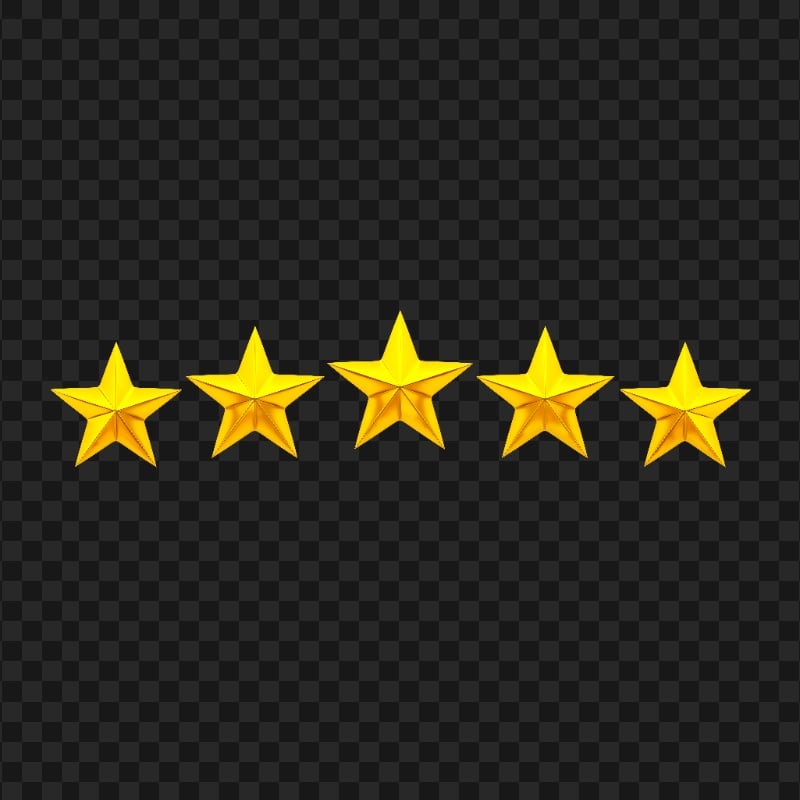 Yellow Golden Five Stars HD Transparent PNG | Citypng