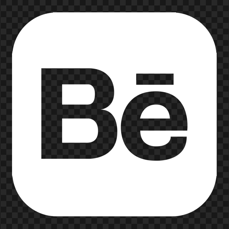 HD White Square Behance App Logo Icon PNG | Citypng