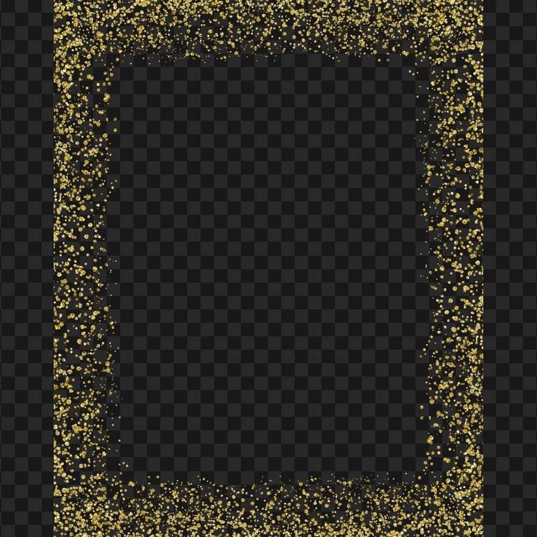 HD Frame Of Gold Glitter Transparent Background | Citypng